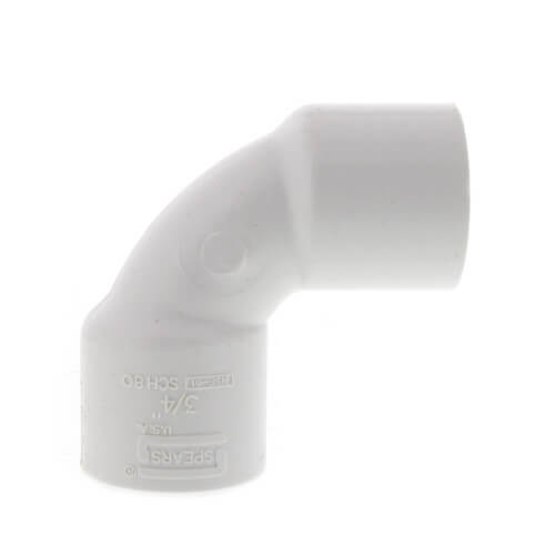 406-007S - 406-007S - 3/4" PVC Sch. 40 90° Sweep Elbow