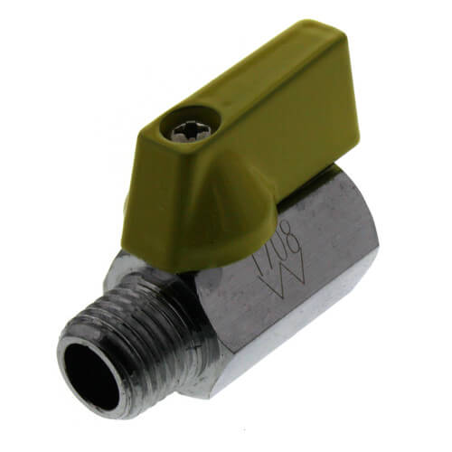 40791 - Webstone 40791 - 1/4" MIP x FIP Chrome Plated Mini Ball Valve