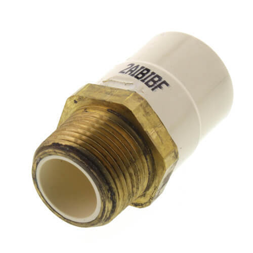 4136-010BR - 4136-010BR - 1" CTS CPVC Male Adapter (Brass MIPT x Socket)