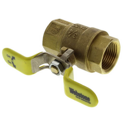 41703T - Webstone 41703T - 3/4" Threaded Full Port Ball Valve w/ T-Handle