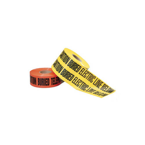 42-101 - Ideal 42-101 - "Caution Buried Electric Line Below" Red Non-Detectable Underground Tape ...