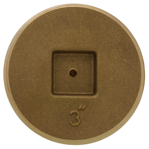 42743 - Oatey 42743 - 3" Brass Cleanout Plug with Recessed Head