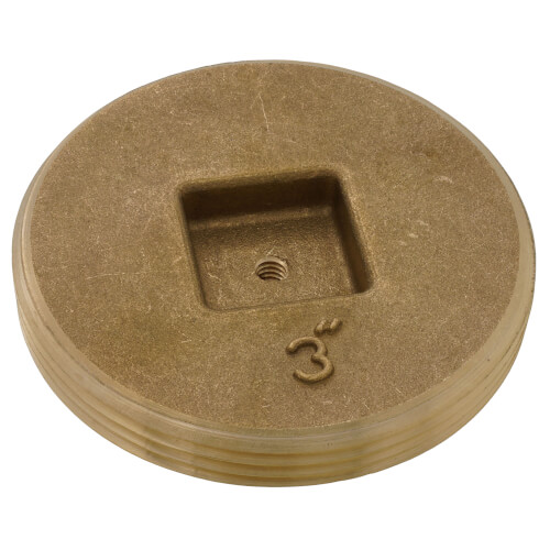 42743 - Oatey 42743 - 3" Brass Cleanout Plug with Recessed Head