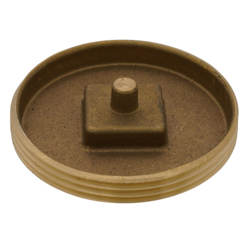 42743 - Oatey 42743 - 3" Brass Cleanout Plug with Recessed Head