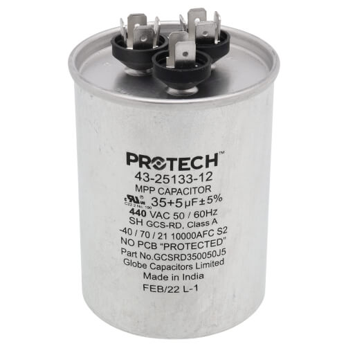 43-25133-12 - Rheem 43-25133-12 - 35/5 MFD Round Dual Run Capacitor ...