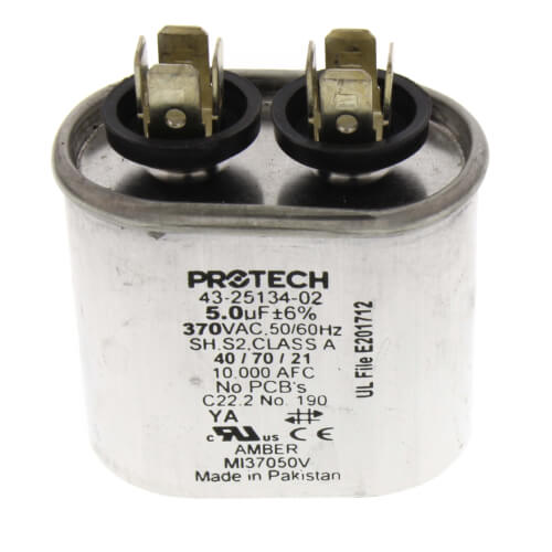 43-25134-02 - Rheem 43-25134-02 - 5 MFD Oval Run Capacitor (370V), 43 ...
