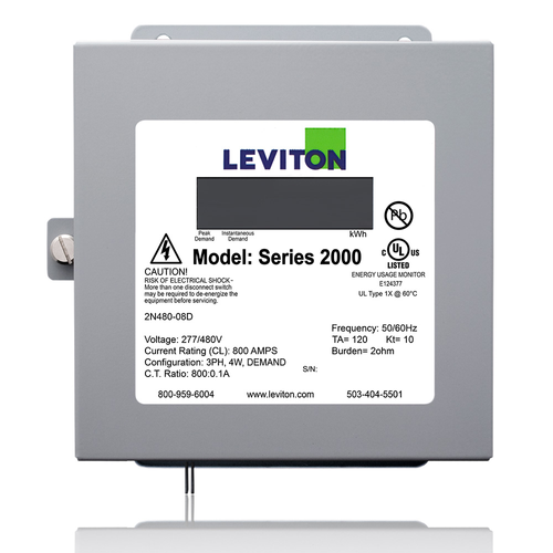 2N480-8D - Leviton 2N480-8D - Submeter, Indoor, 277/480v, 3 Phase 4 ...