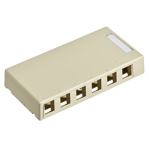 41089-6IP - Leviton 41089-6IP - Surface-mount Quickport, Box, 6-port ...