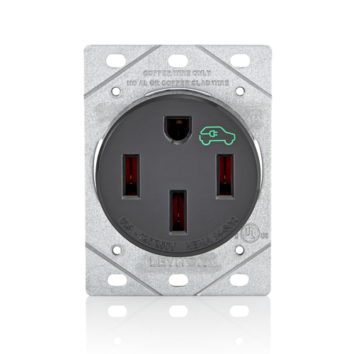 1450R - Leviton 1450R - 50A Ev ChaRGing Receptacle/outlet, Heavy Duty