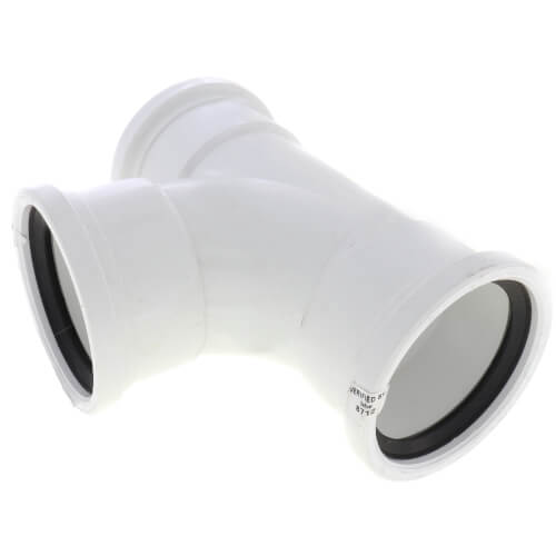 443158 - IPEX 443158 - 6" x 6" x 4" PVC SDR 35 Sanitary Tee (G x G x G)