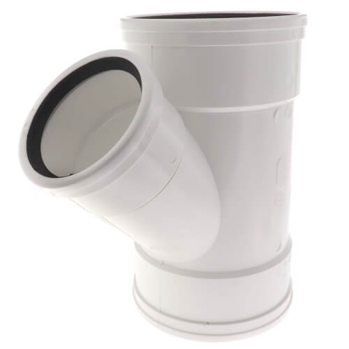 443307 - IPEX 443307 - 6" x 6" x 4" PVC SDR 35 1/8 Bend 45° Wye (G x G x G)