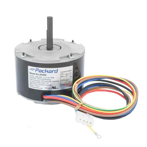 45508 - Packard 45508 - 48-Frame Motor (1/5 HP, 208-230V, 2 Speed, 1050 ...