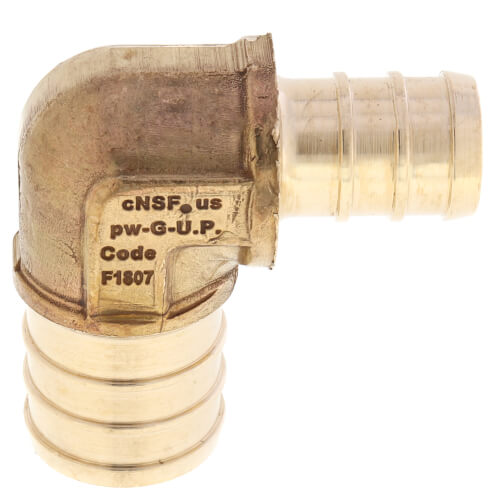 46243 - Viega 46243 - 3/4" x 1/2" PureFlow PEX Crimp 90° Elbow