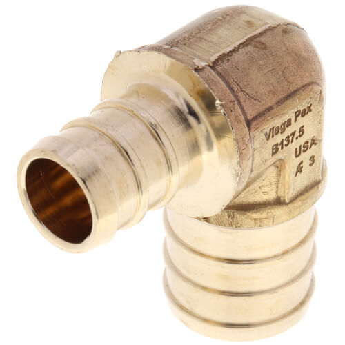 46243 - Viega 46243 - 3/4" x 1/2" PureFlow PEX Crimp 90° Elbow