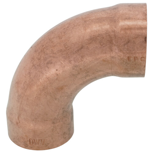 46430 - Elkhart 46430 - 1-1/2" 90° Copper DWV Long Turn Elbow