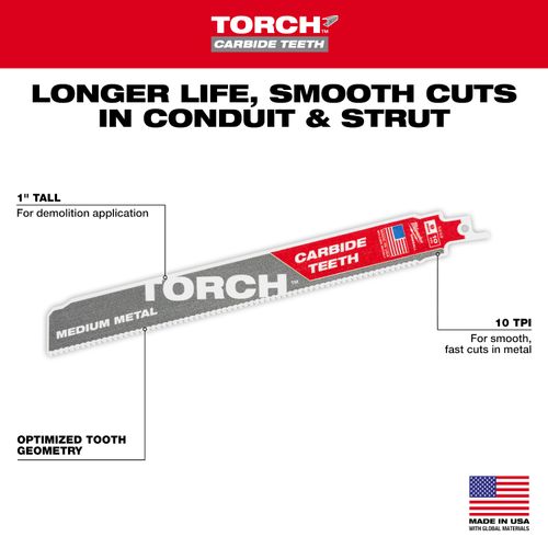 48-00-5552 - Milwaukee 48-00-5552 - 9" 10 TPI The Torch With Carbide ...