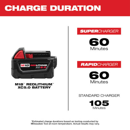 48-11-1850 - Milwaukee 48-11-1850 - M18 REDLITHIUM XC5.0 Extended Capacity Battery Pack