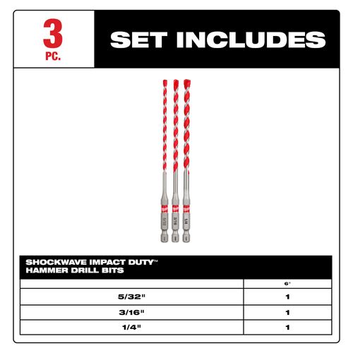 48-20-9050 - Milwaukee 48-20-9050 - 3PC. SHOCKWAVE Impact Duty Carbide ...