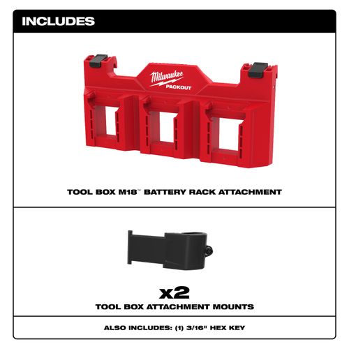 48-22-8603 - Milwaukee 48-22-8603 - PACKOUT Tool Box M18 Battery Rack ...