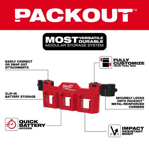 48-22-8603 - Milwaukee 48-22-8603 - PACKOUT Tool Box M18 Battery Rack ...