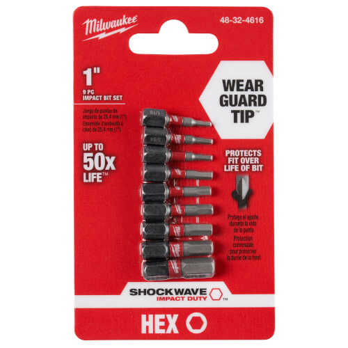 48-32-4616 - Milwaukee 48-32-4616 - Shockwave Impact Hex Insert Bit Set ...