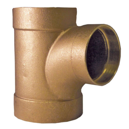 48816 - Elkhart 48816 - 4" x 4" x 2" Cast Copper DWV Sanitary Tee