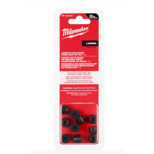 49-16-0104 - Milwaukee 49-16-0104 - Jobsite Earbuds Foam Ear Tip Kit - L