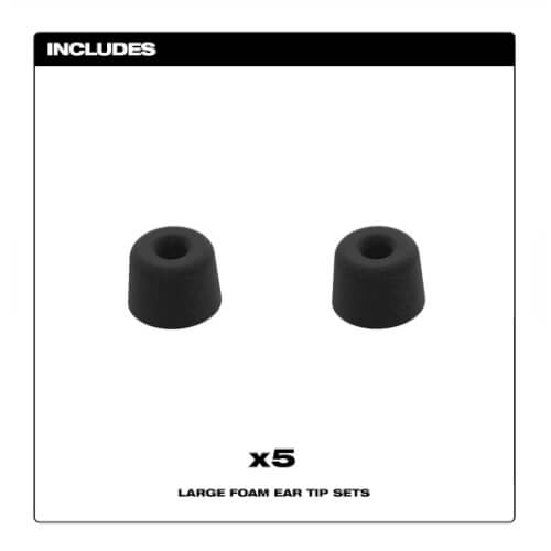 49-16-0104 - Milwaukee 49-16-0104 - Jobsite Earbuds Foam Ear Tip Kit - L