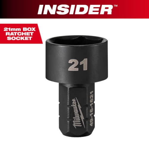 49-16-1621 - Milwaukee 49-16-1621 - INSIDER Box Ratchet Socket 6 Point 21mm