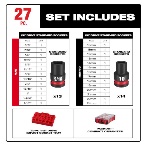 49-66-6804 - Milwaukee 49-66-6804 - SHOCKWAVE Impact Duty Socket 1/2 ...