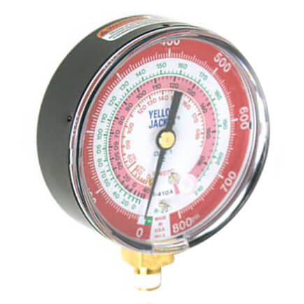 49105 - Yellow Jacket 49105 - 3-1/8" Red Dry Pressure High Side Gauge ...