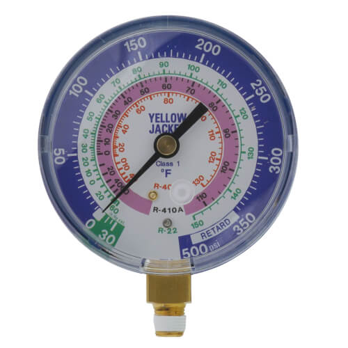 49138 - Yellow Jacket 49138 - 3-1/8" Blue Compound Dry Manifold Gauges ...