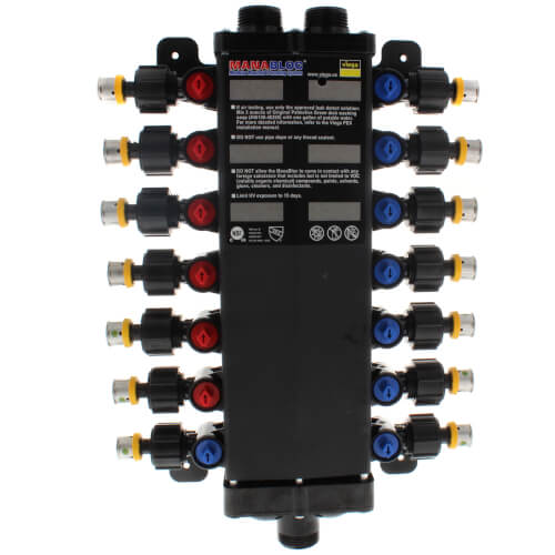 49143 - Viega 49143 - 1/2", 14 Port Zero Lead PEX Press Polymer ...