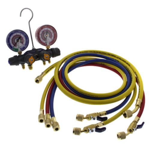 49960 - Yellow Jacket 49960 - Titan 4 Valve Test & Charging Manifold w ...