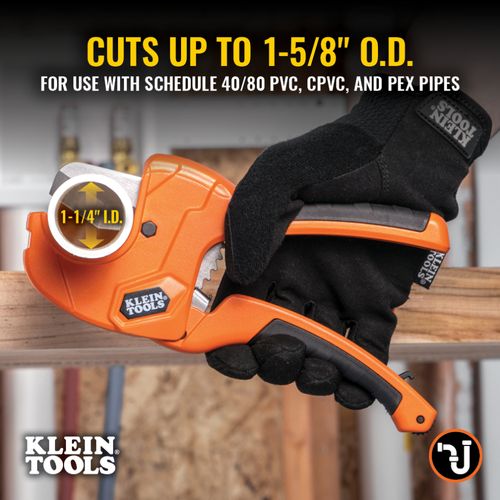 50063-KLEIN - Klein Tools 50063-KLEIN - 1-1/4" Ratcheting PVC Pipe Cutter