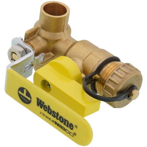 50612 - Webstone 50612 - 1/2" Sweat PRO-PAL Full Port Ball Valve w/ Drain