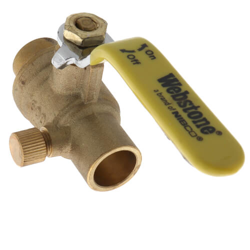50622W - Webstone 50622W - 1/2" Sweat Full Port Forged Brass Ball Valve ...