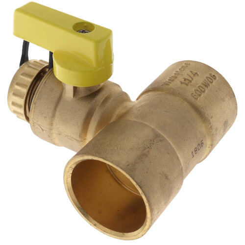50675W - Webstone 50675W - 1-1/4" C x C T-Drain Valve (Lead Free)