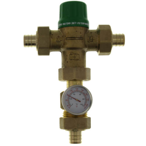5123-P2-G - Taco 5123-P2-G - 3/4" PEX Union 5123 Mixing Valve w/ Gauge ...