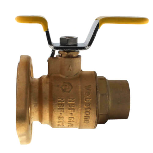 51404W - Webstone 51404W - 1" Sweat Uni-Flange Isolator Ball Valve w ...