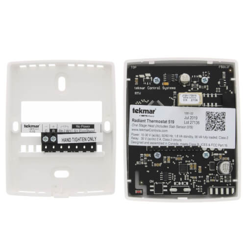 Tekmar 519 One Stage Heat Thermostat, Slab Sensor - SupplyHouse.com