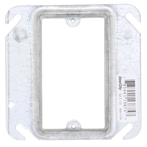 52-C-13 - Steel City 52-C-13 - 4" Steel Square Device Cover - 1/2" Raised