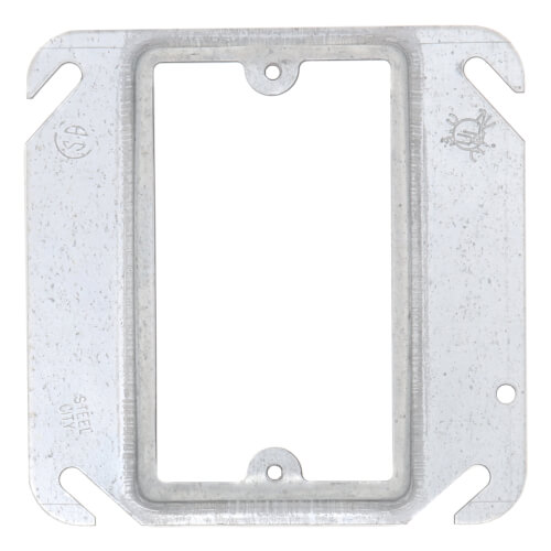 52-C-13 - Steel City 52-C-13 - 4" Steel Square Device Cover - 1/2" Raised