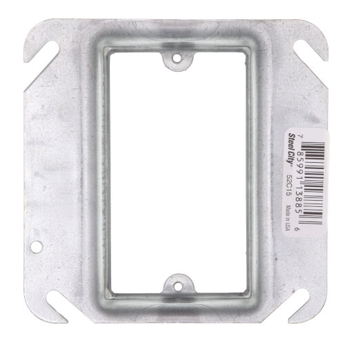 52-C-15 - Steel City 52-C-15 - 4" Steel Square Device Cover - 1" Raised