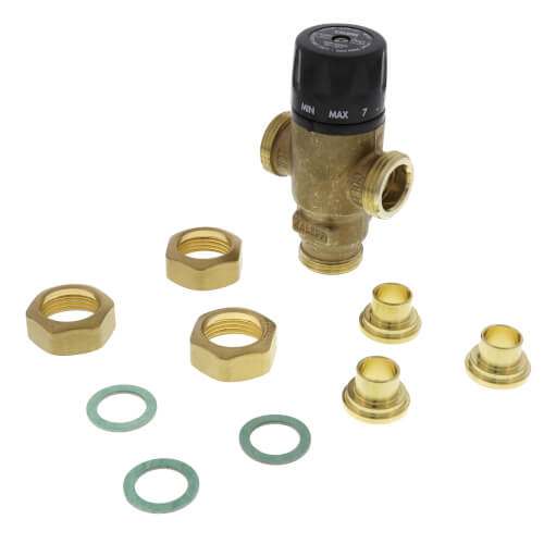 521409A - Caleffi 521409A - 1/2" Sweat MIXCAL 3-Way Thermostatic Mixing ...