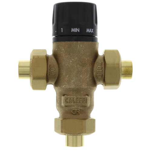 521409A - Caleffi 521409A - 1/2" Sweat MIXCAL 3-Way Thermostatic Mixing ...