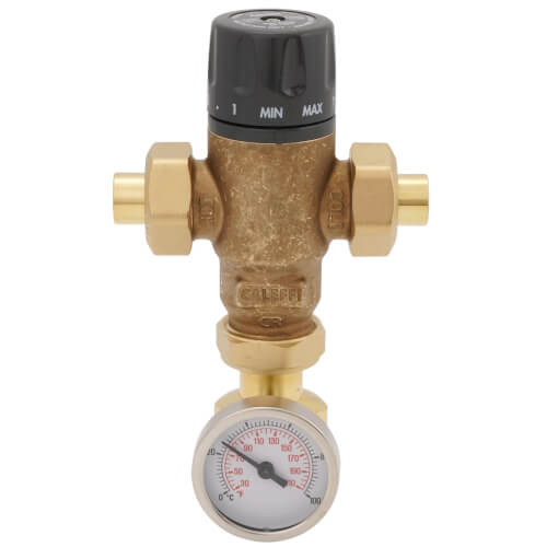521419A - Caleffi 521419A - 1/2" Sweat MIXCAL 3-Way Thermostatic Mixing ...