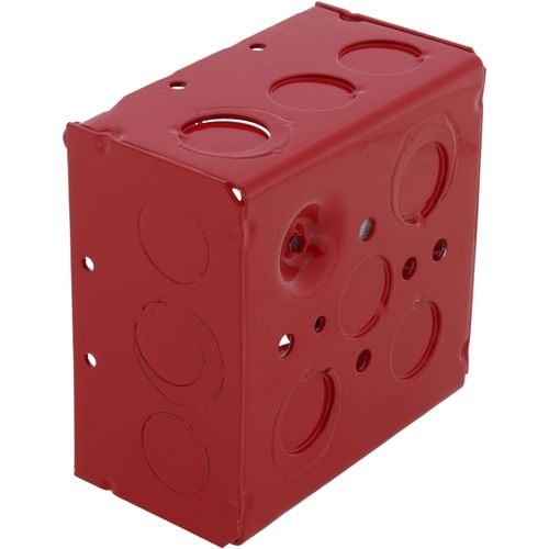 52171-1234RD - Steel City 52171-1234RD - 4" Steel Square Red Box w/ 1/2 ...