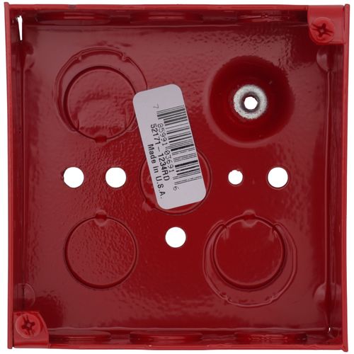 52171-1234RD - Steel City 52171-1234RD - 4" Steel Square Red Box w/ 1/2 ...