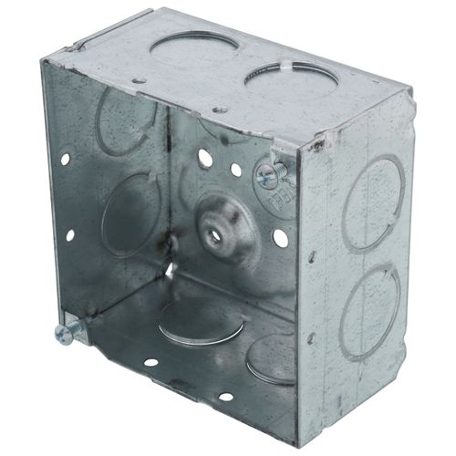 52171-3/4 - Steel City 52171-3/4 - 4" x 2-1/8" Deep Square Box w/ 3/4 ...